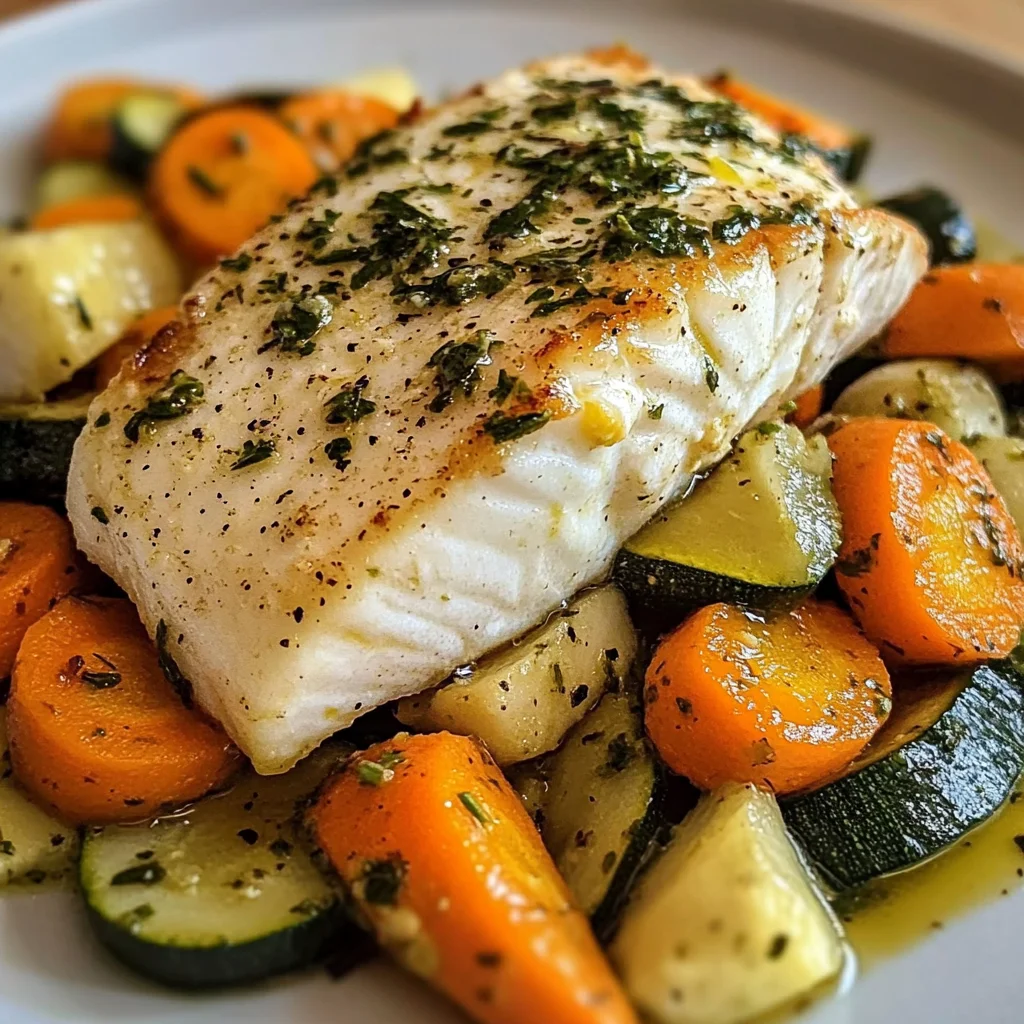 Lemon Herb White Fish with Sauted Vegetables - Irresistible & Quick